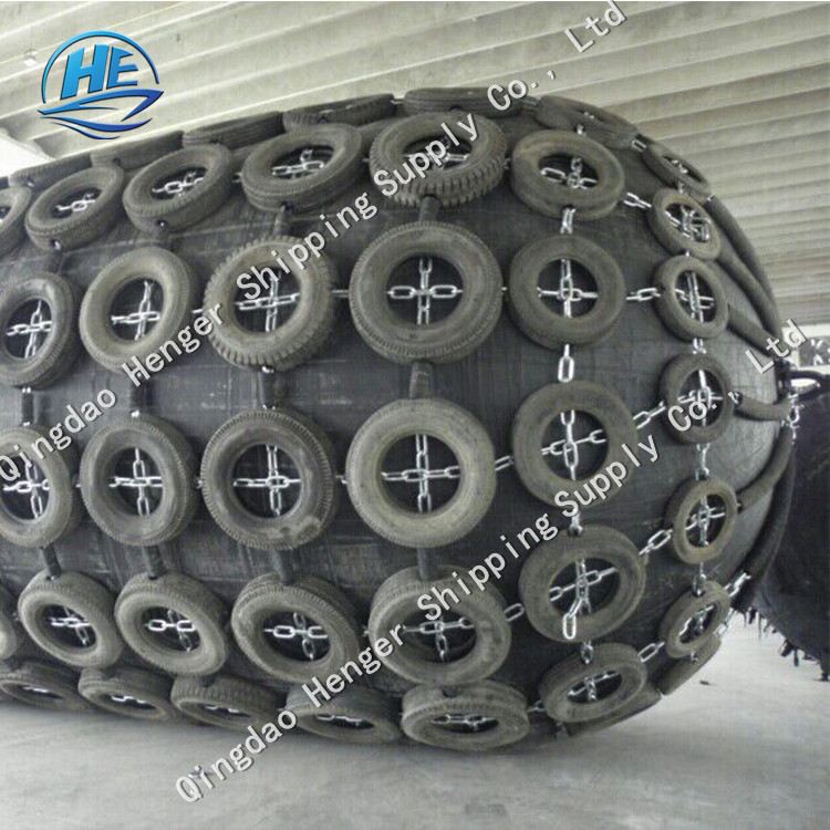 STS Marine Pneumatic Rubber Fender 50Kpa 80Kpa D4.5m * L9.0m